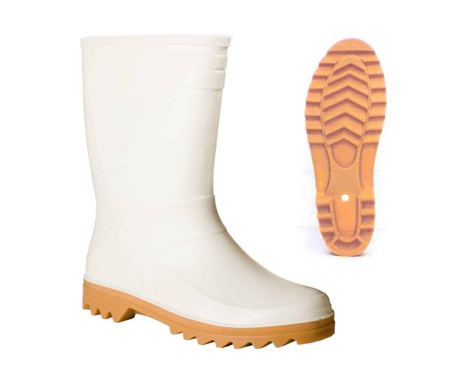 White Half Wellington Boots